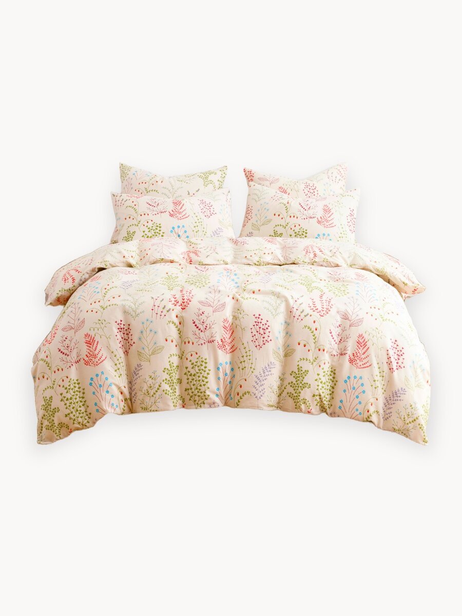 Постельное белье семейное Ночь Нежна, Эль, 2 наволочки 70х70, ткань бязь, 100% хлопок