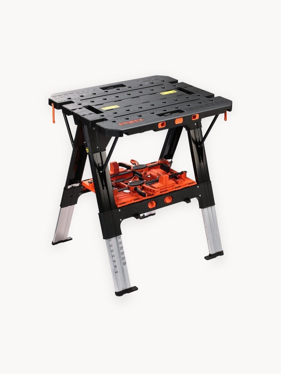 Верстак столярный складной с упорами и струбцинами, PONY JORGENSEN 60P PONY JORGENSEN, #60P