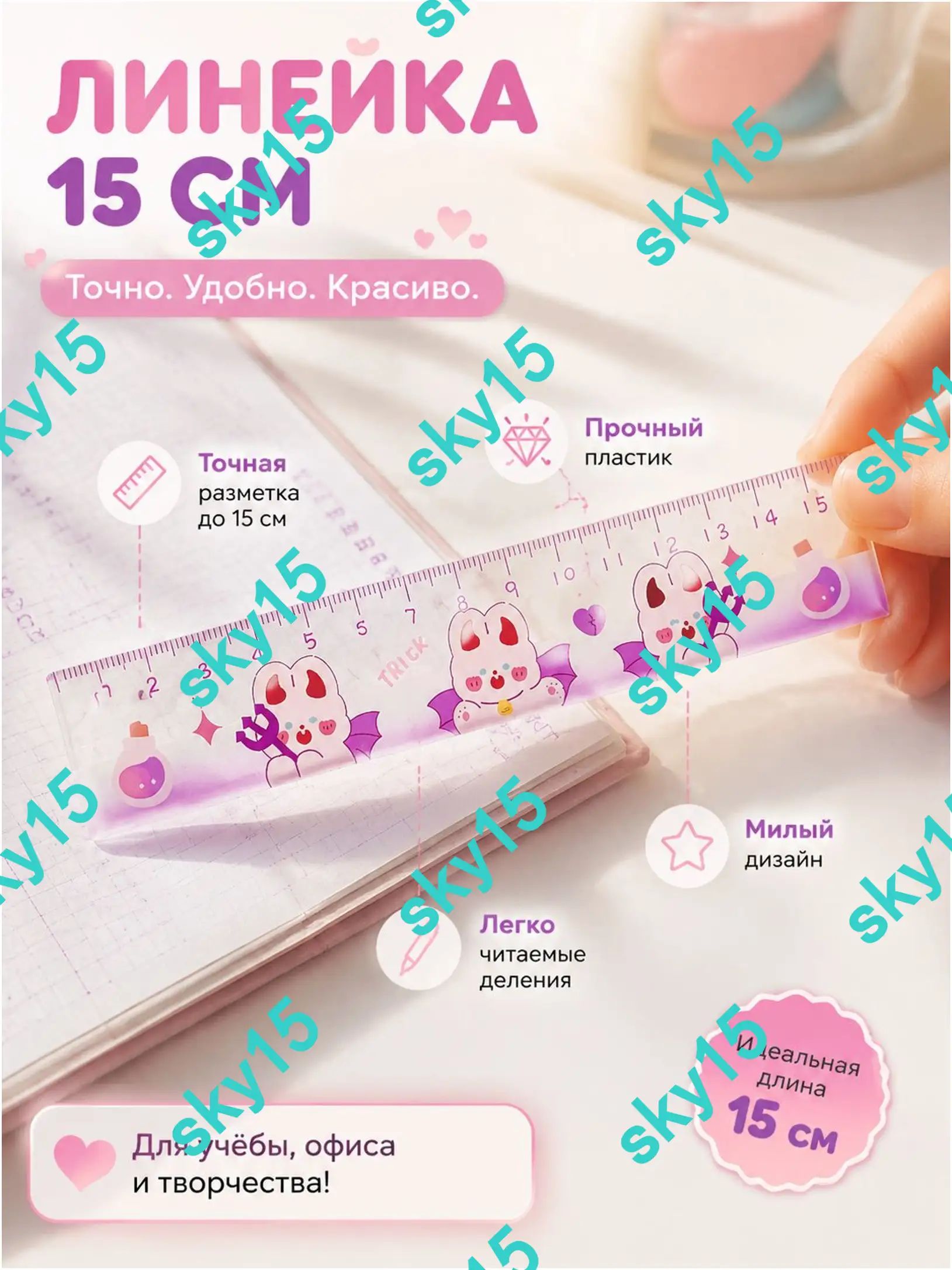 Линейка 15 См