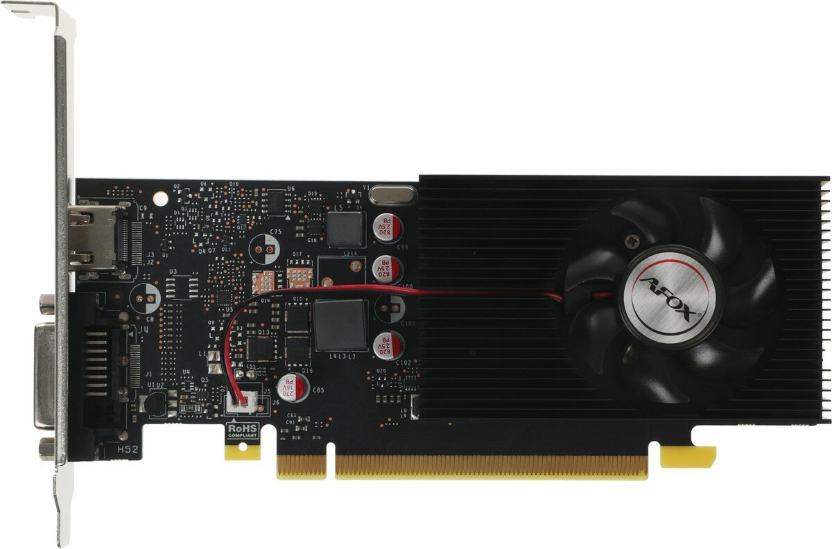 Видеокарта AFOX NVIDIA GeForce GT 1030 AF1030-2048D5L7 2ГБ GDDR5, Low Profile, Ret