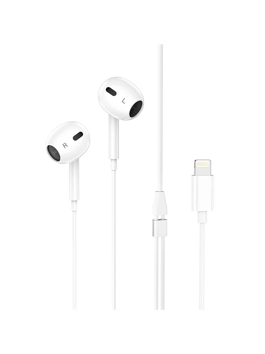 Проводные наушники с Lightning, 1.2 м, белые