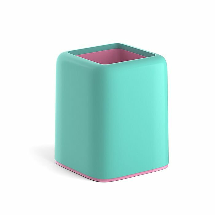 Подставка настольная Erich Krause пластиковая, мятный с розовым