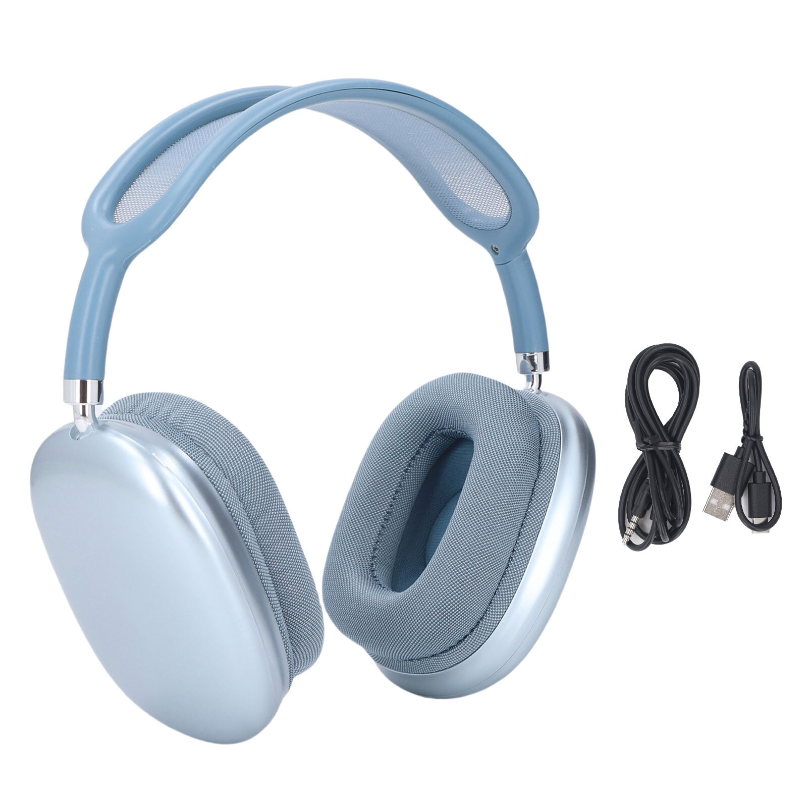 Bluetooth 5.4 Наушники встроенные в микрофон беспроводной проводной складной гарнитуру 40 -мм динамический привод 12H Игрное время отмены шумоподавление синее