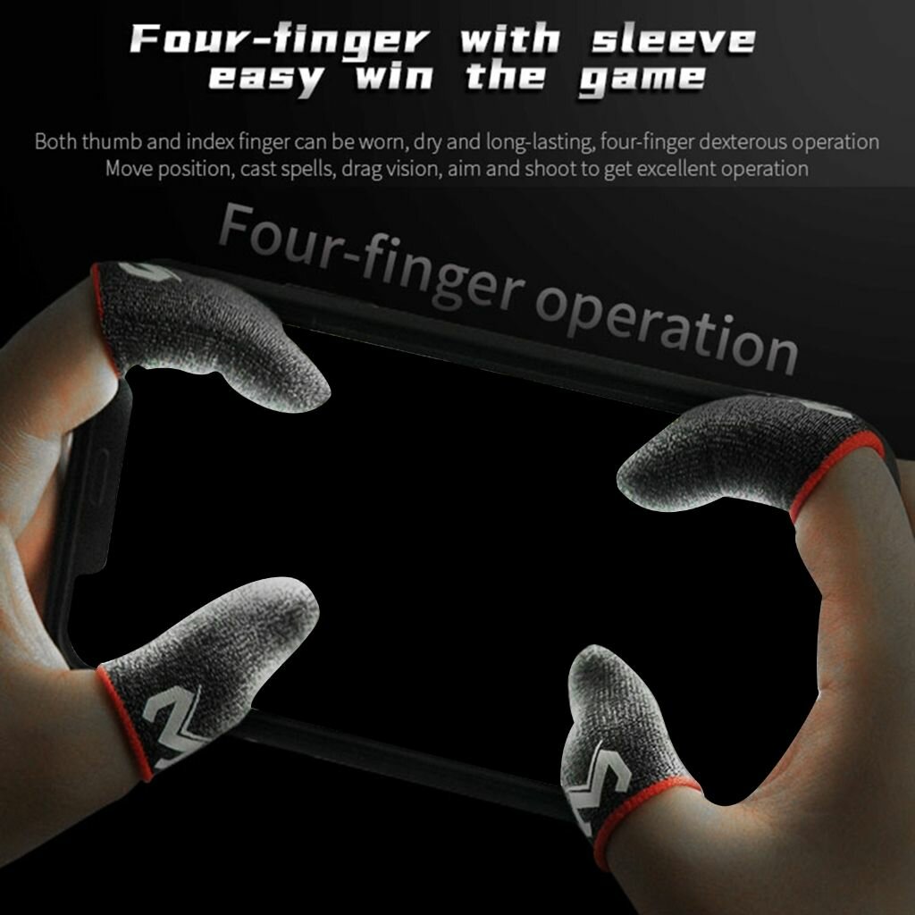 1 пара перчаток для мобильной игры eating chicken на кончиках пальцев