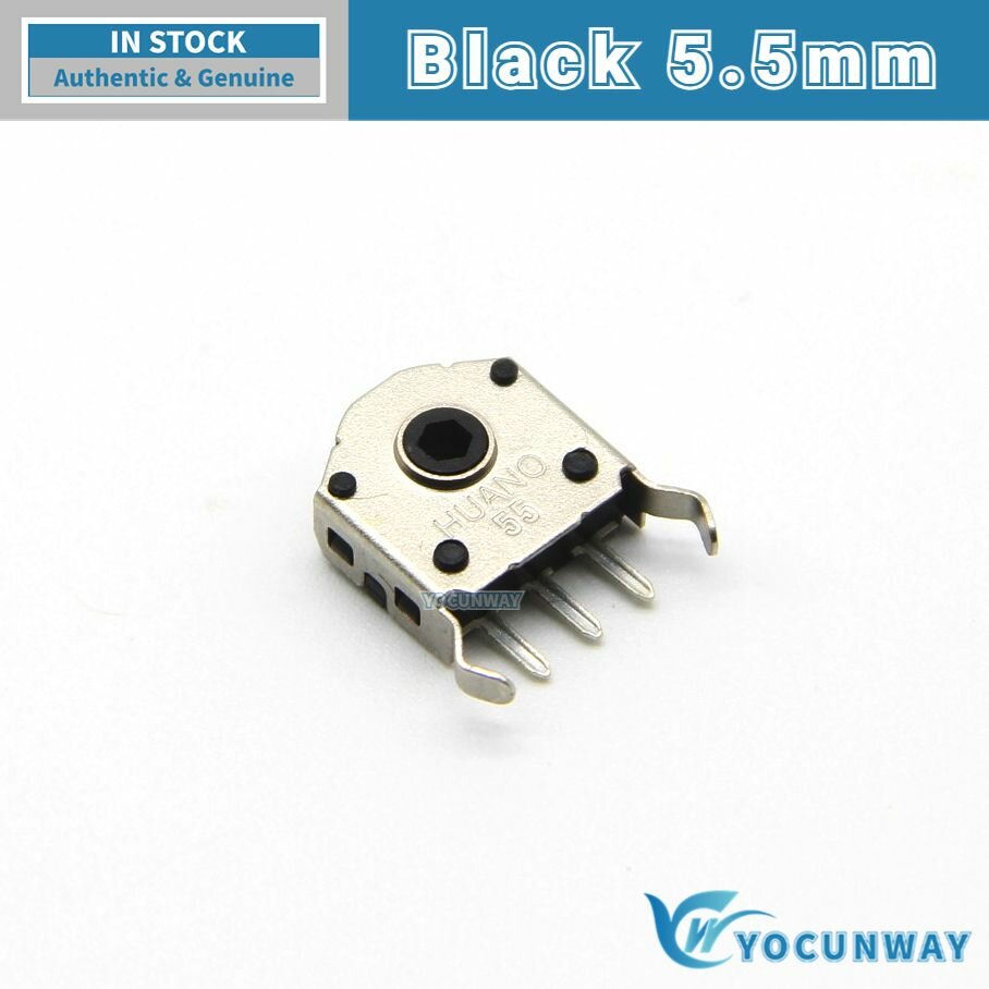 10 ШТ. HUANO 5.5mm миллиметровая Новая Поворотная мышь с сине-черным колесиком прокрутки, энкодер с меткой отверстия 1,74 мм, 3 миллиона сеток