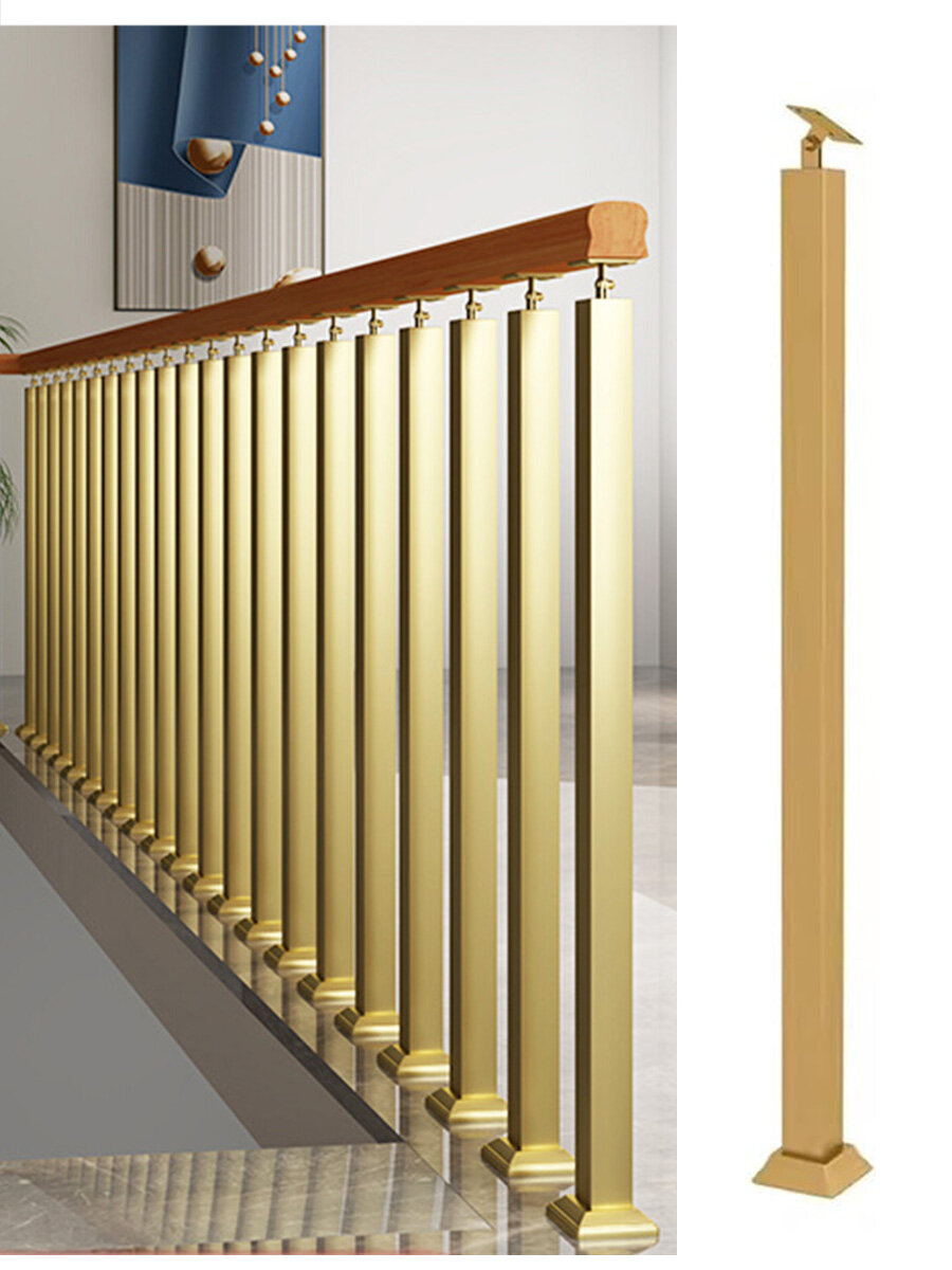 Стойки для перил, Золотые перила для лестницы и ограждения, 85/95 см, кованые железные стойки, для лестниц, балконов, мансард