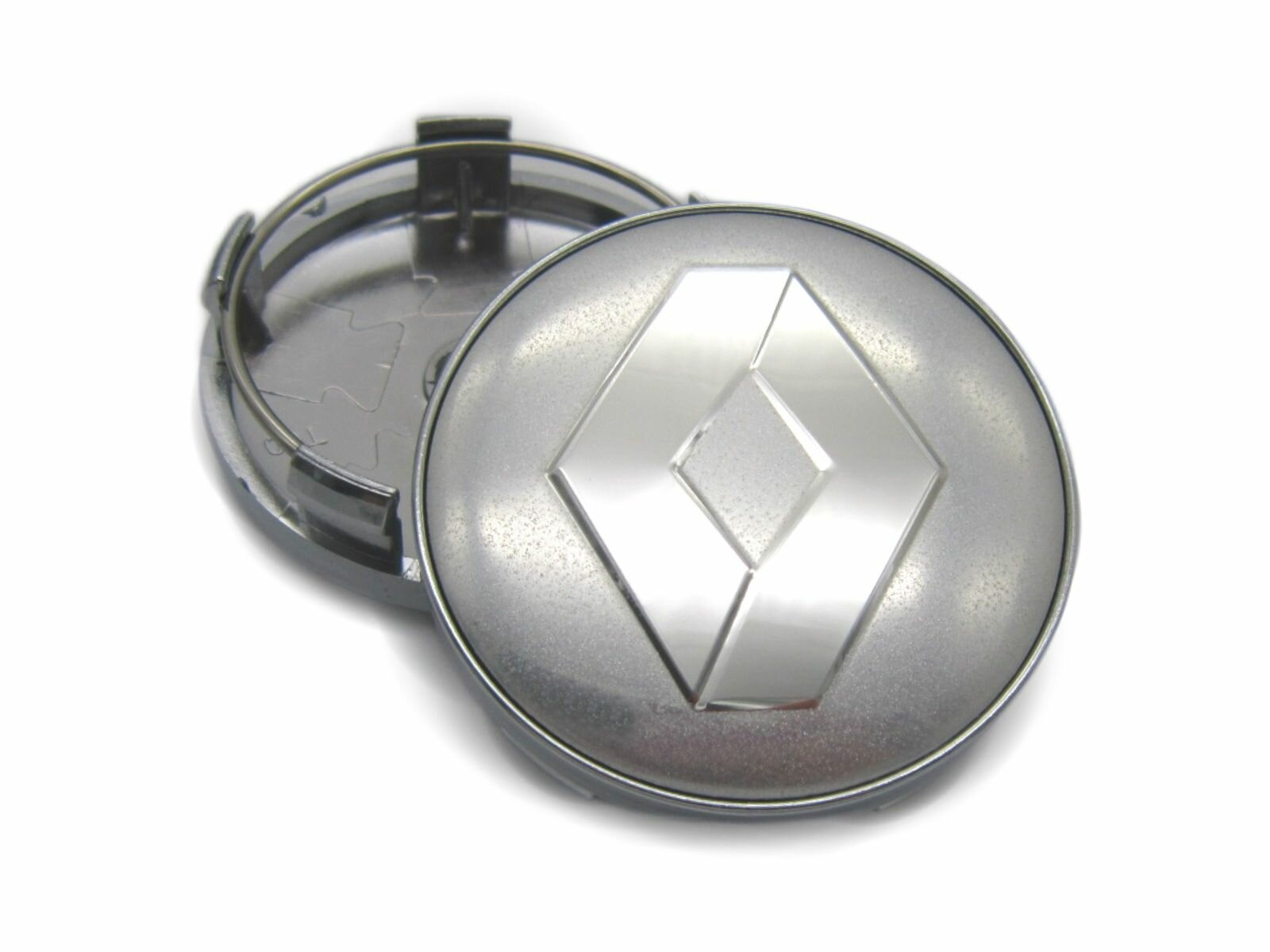 Колпачок заглушка на литой диск Renault full chrome 60/56/9 мм, 1 шт.