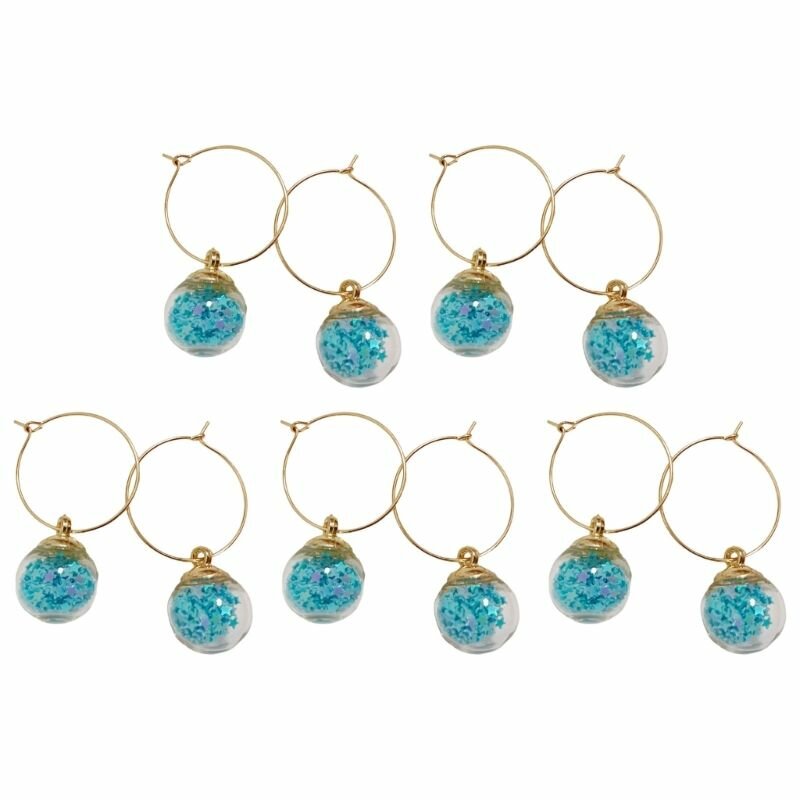 Набор маркеров для бокалов (10 шт), Голубое озеро