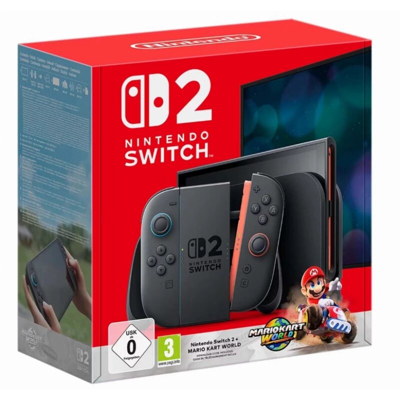Игровая приставка Nintendo Switch V.2, Mario Kart Bundle, черный