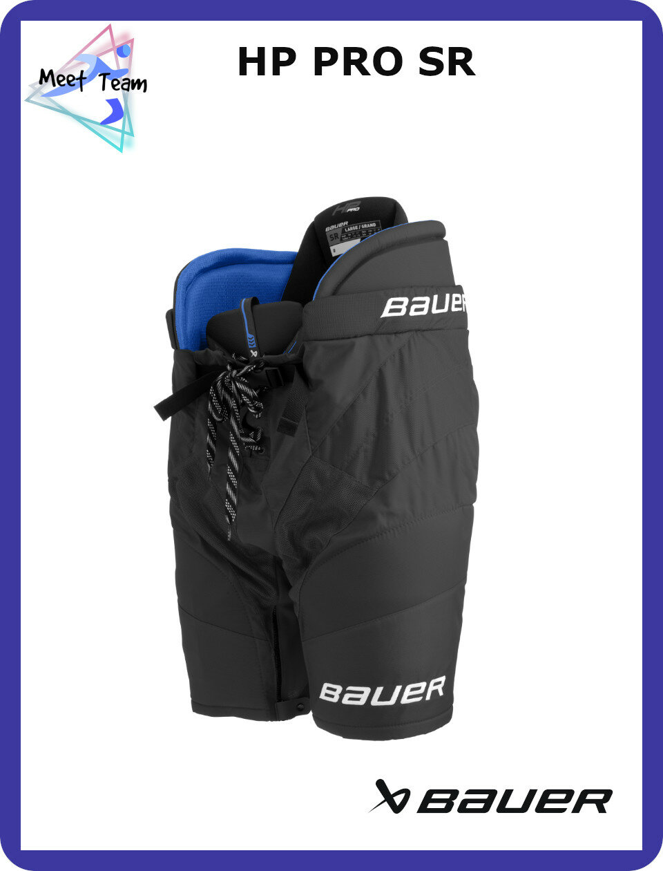 Шорты хоккейные BAUER S24 HP Pro SR, XL / черный