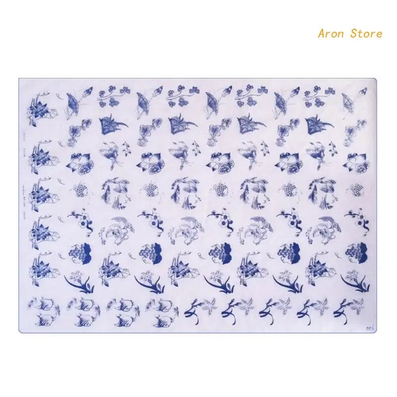 FISOKEE Подглазурная цветочная бумага для керамики 06