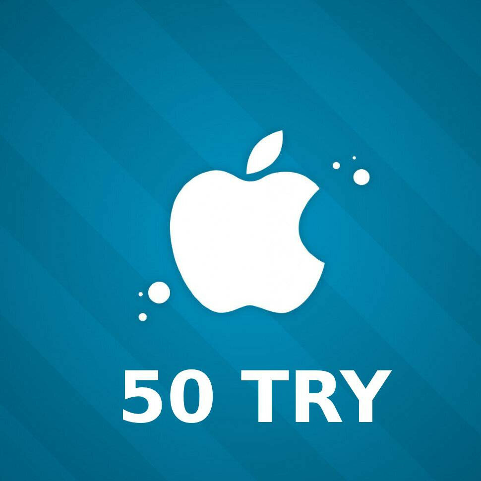 Карта пополнения Apple, AppStore&iTunes на 50 TRY (Турция) - (50 Турецких лир), электронный ключ