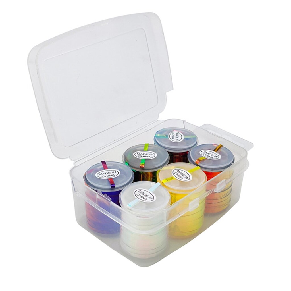 Рыболовные принадлежности,6-цветной материал для завязывания мух своими руками, проволока из металлической фольги