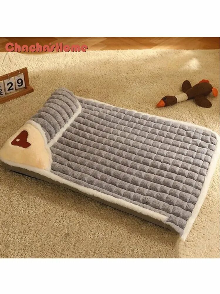 Chachashome Лежанка для кошек и собак премиум-класса (60х40 см, серая, PBD008)