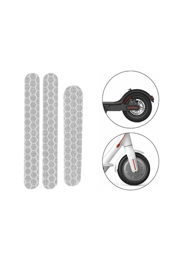 Наклейки для скутера, светоотражающие, наклейка на крыло скутера, белая для Ninebot Es2, размер: для Ninebot Es2, белая