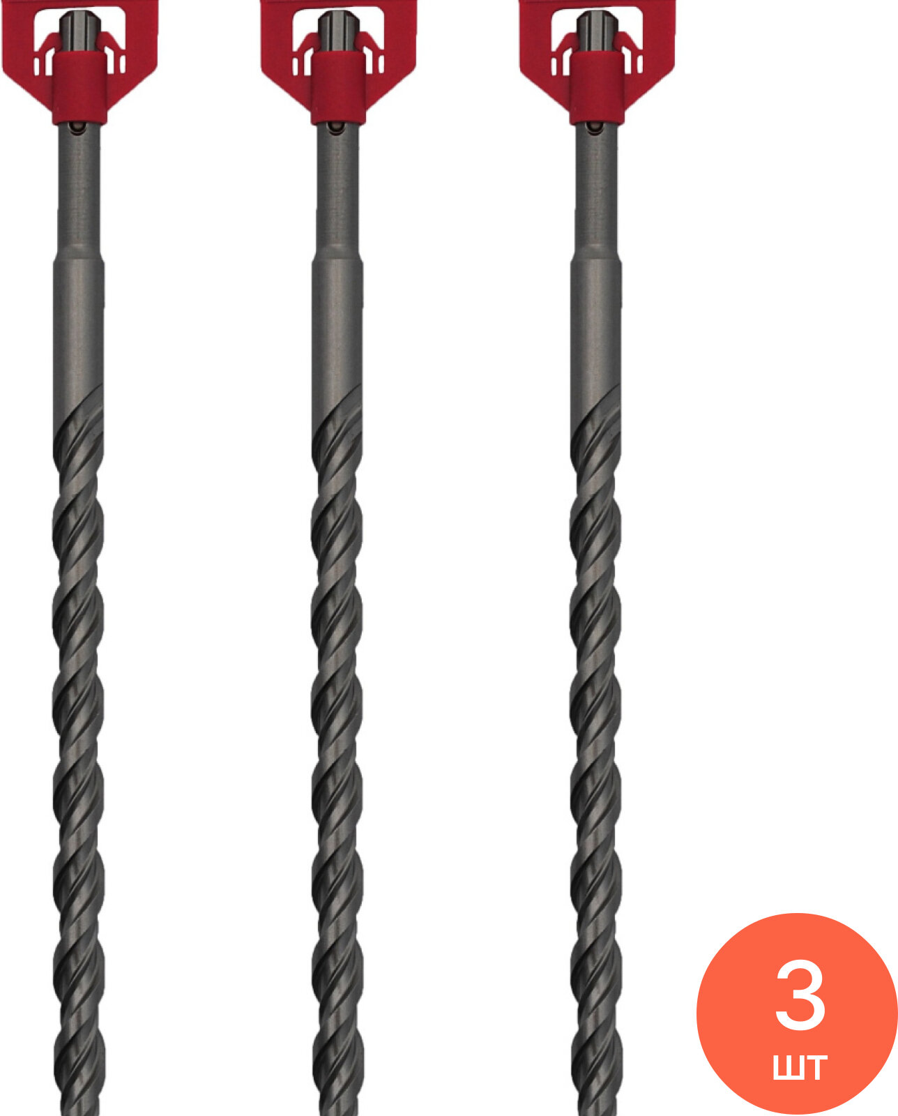 Бур Elitech / Элитек для перфоратора по бетону, из металла, SDS-plus, диаметр 14мм, длина 310мм / расходные материалы и оснастка (комплект из 3 шт)