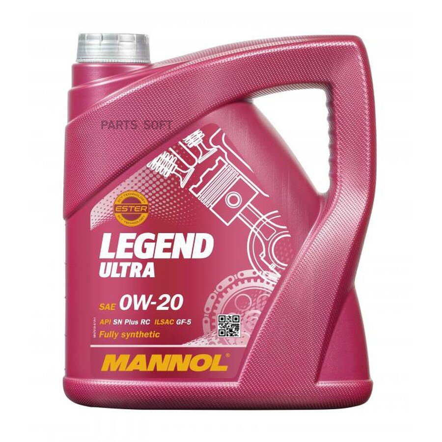 7918 mannol legend ultra 0w20 4 л. синтетическое моторное масло 0w-20