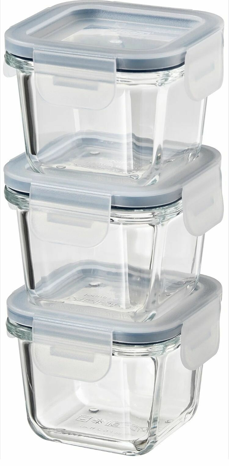 Набор стеклянных контейнеров Ikea 365 +, 180 мл