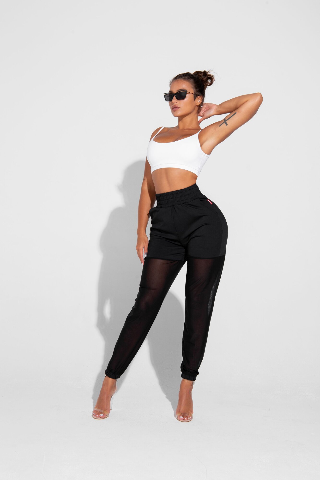 Брюки спортивные Cuff Mesh Black