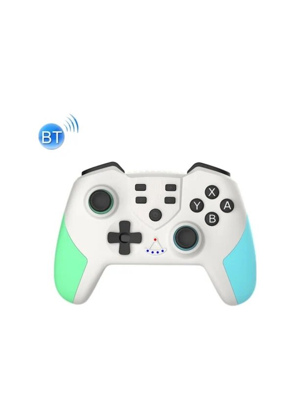 Беспроводной Bluetooth-контроллер T23 с шестью осями и поддержкой макросов, совместимый с Switch Pro и NFC, цвет синий-зелёный