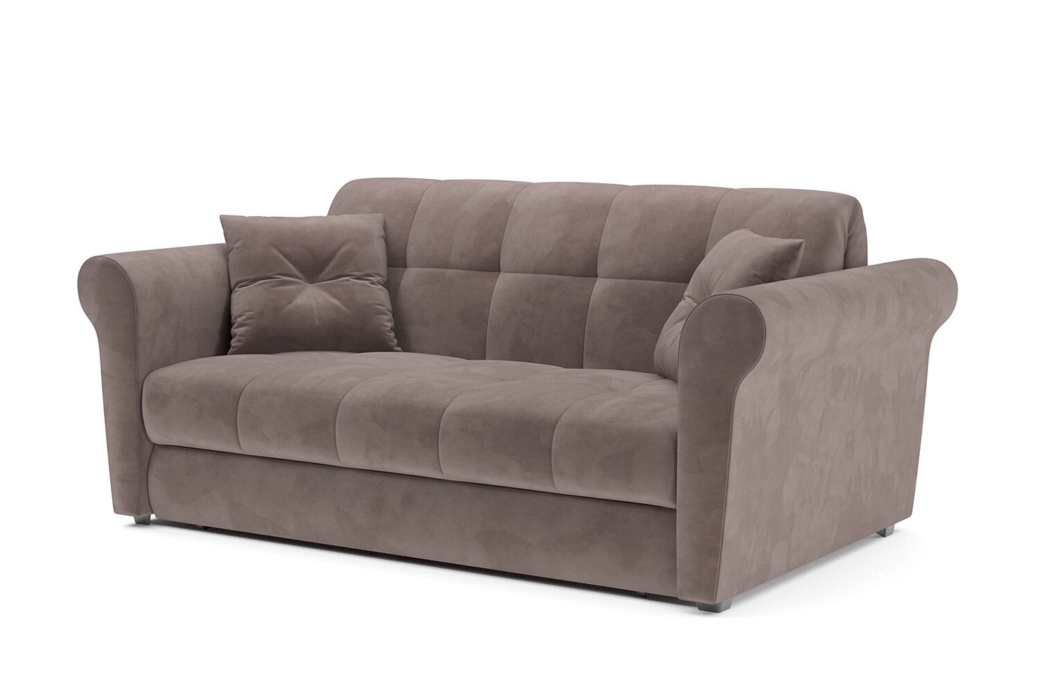 Диван-кровать MEBEL ARS Гросс 198х88х106 см, обивка велюр, цвет капучино