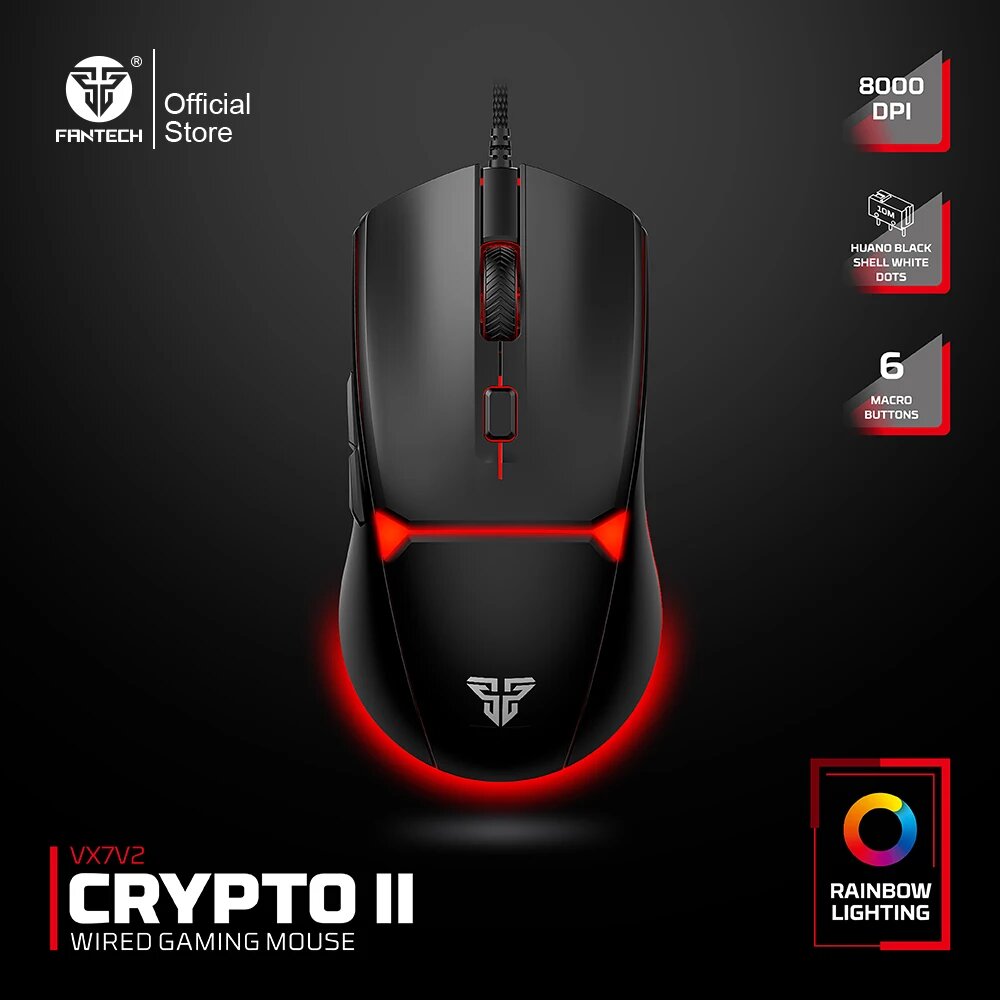 Игровая мышь FANTECH CRYPTO II VX7V2, проводная, 8000 DPI