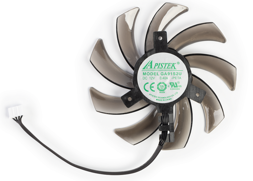 Вентилятор для видеокарты Palit Dual RTX2060, 4Pin, 86mm, S 40mm, GA91S2U, №2