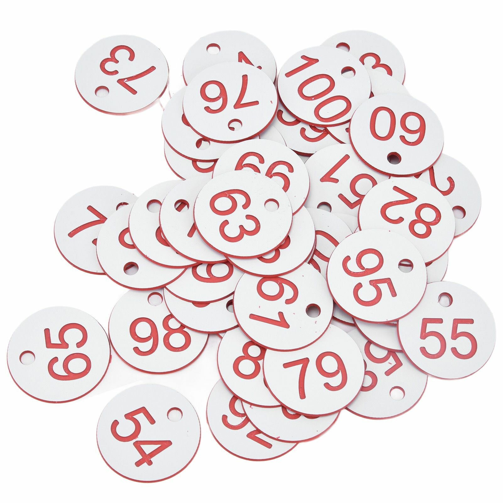 50 шт. бирка для улья из АБС-пластика, круглые таблички с номерами и отверстиями, принадлежности для пчеловодства, белые 51-100