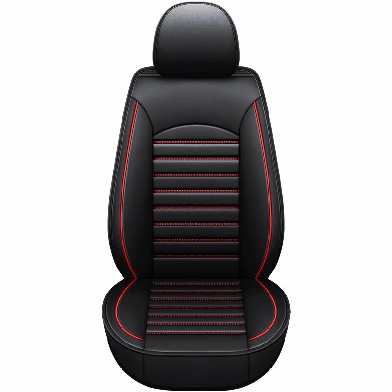 Комплект чехлов на автомобильные сиденья для Ford Focus 2 Fiesta Focus 3 Mondeo mk4 Focus mk2 Focus Fusion Kuga Ranger Focus mk3 Fiesta mk7 Mondeo mk3 1PCS BLACK RED FRONT