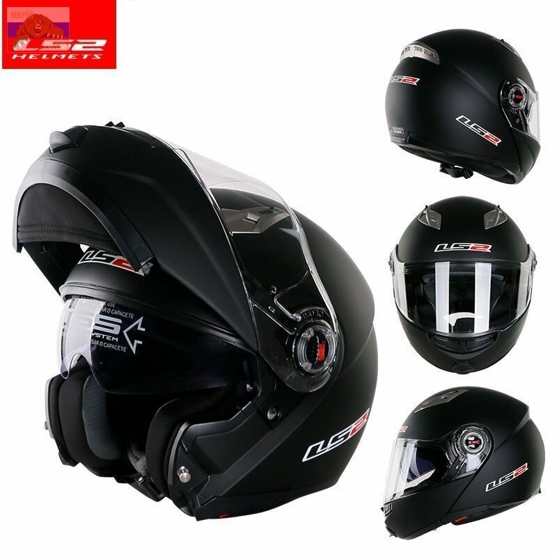 LS2 FF370 Мотоциклетный шлем черный матовый XL