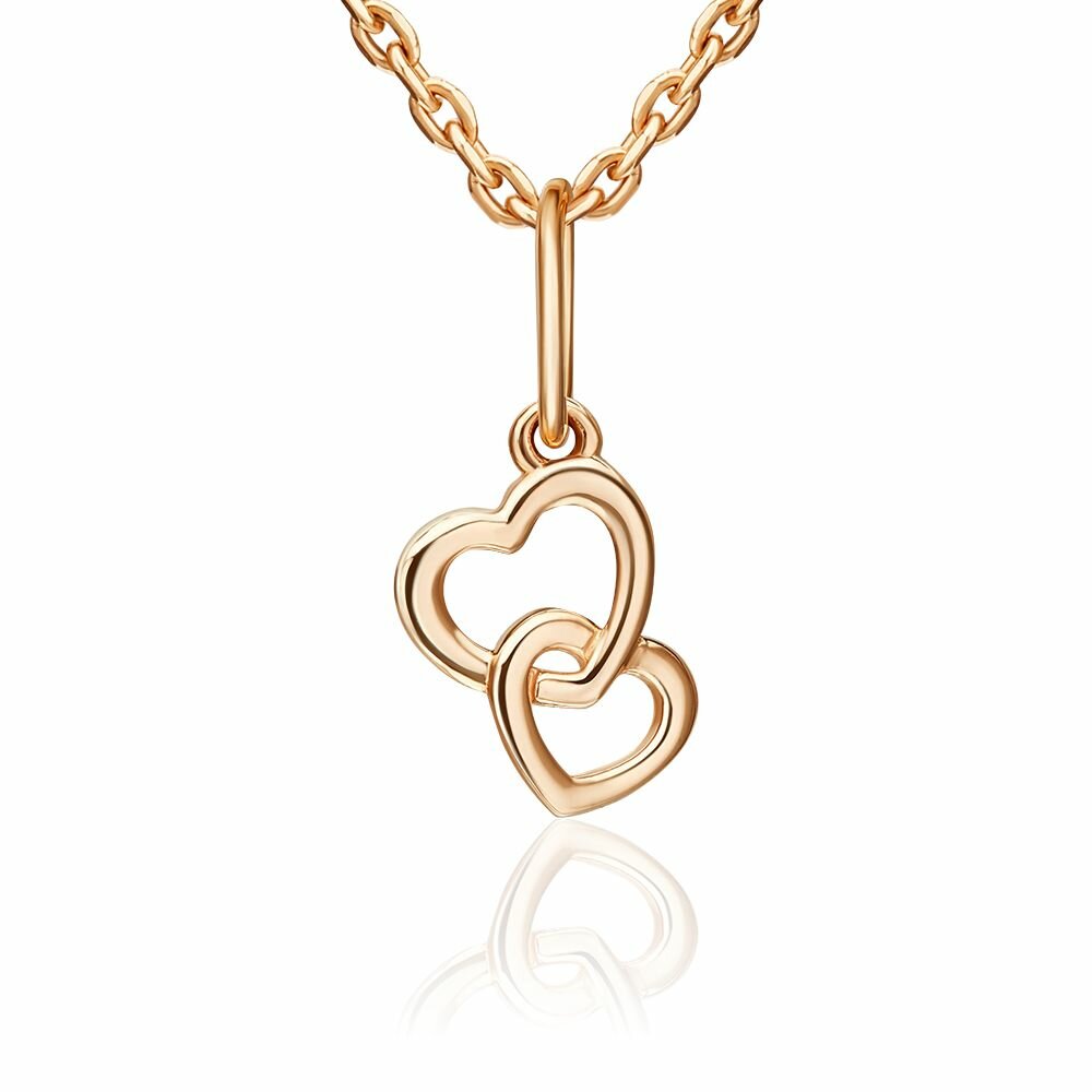 Подвеска, красное золото, 585 проба