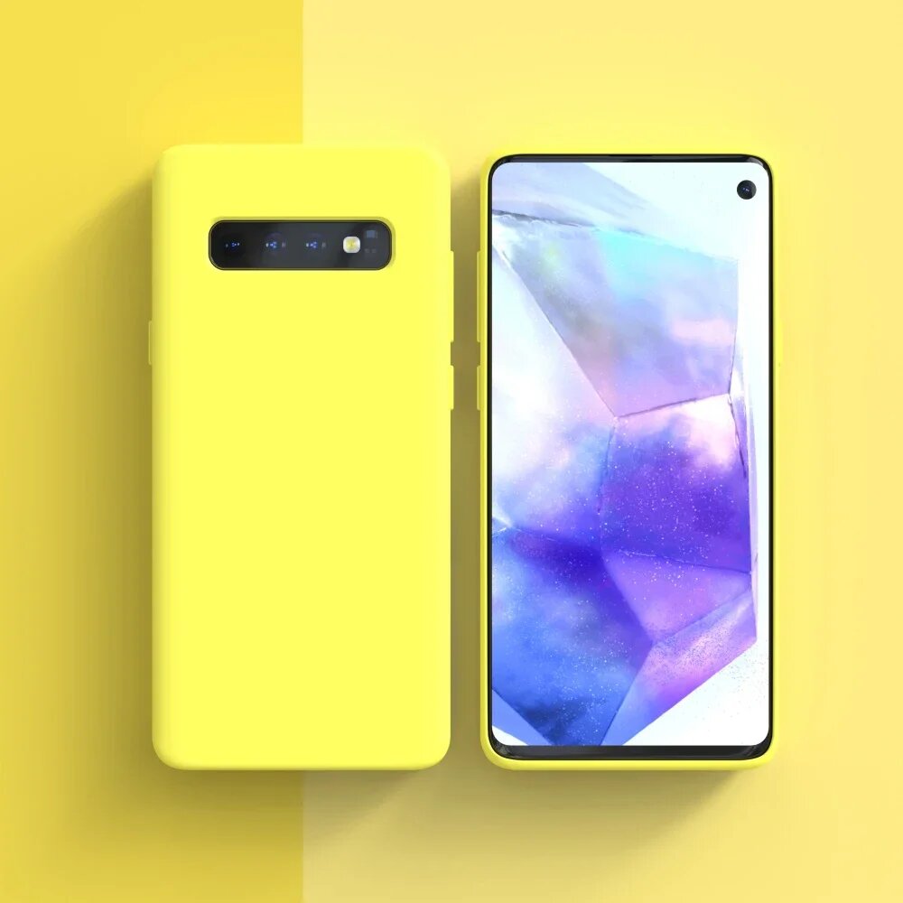 Желтый силиконовый чехол для Samsung Galaxy S10E