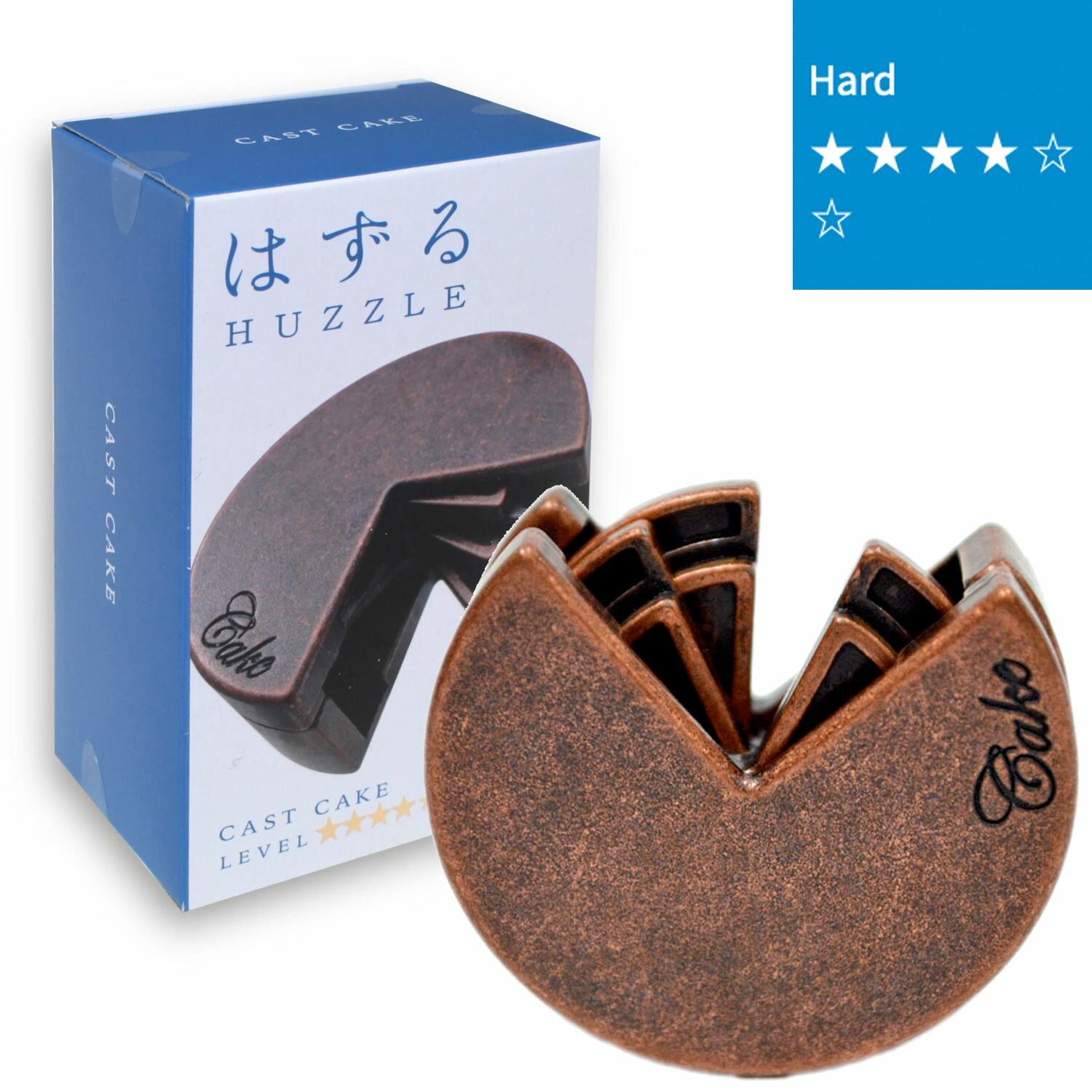 Металлическая головоломка из 4 частей Hanayama Кекс 4* средней сложности, игрушка для детей и взрослых