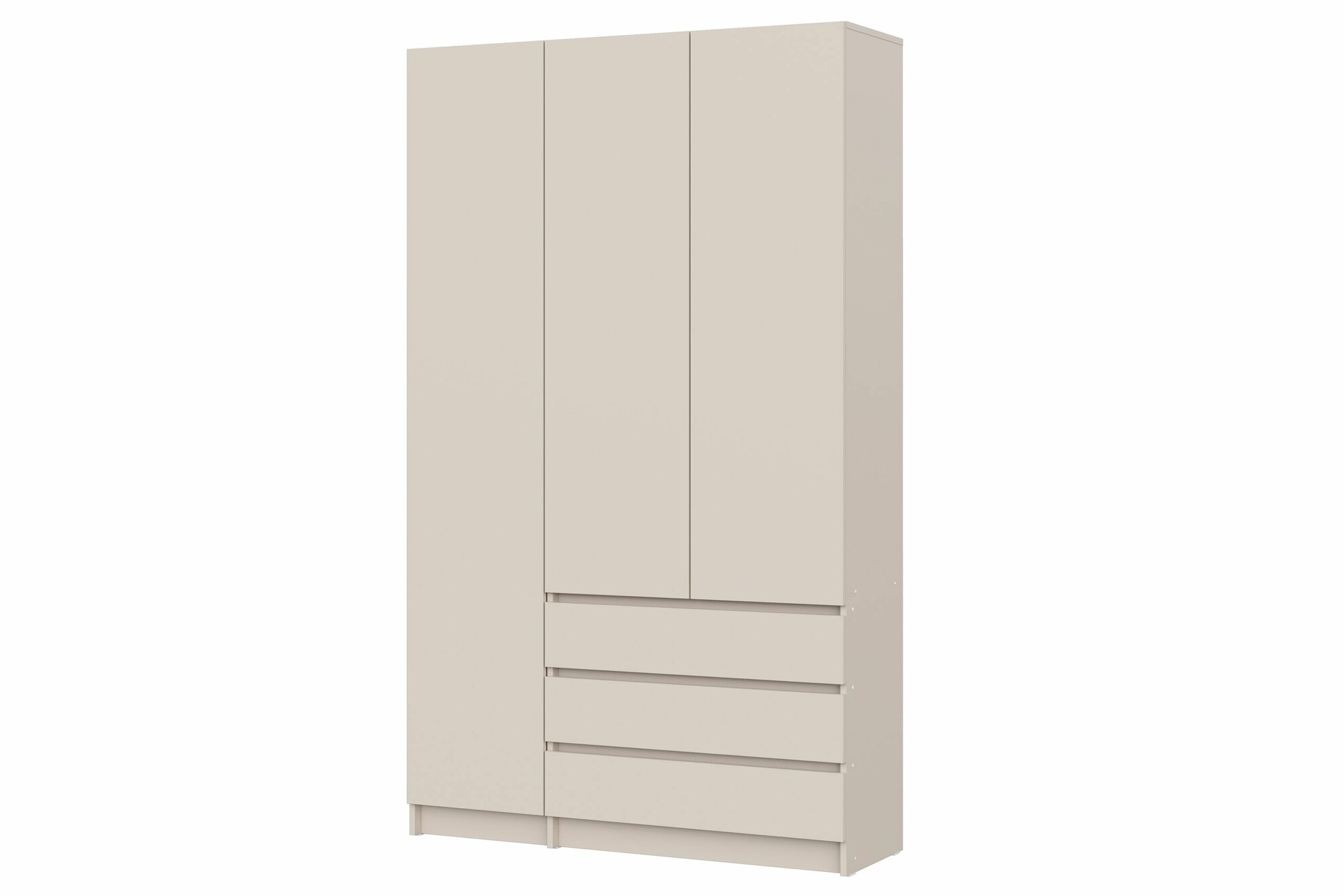 Шкаф распашной, трехстворчатый "Бали", с ящиками, 120*38*200, цвет Меланж