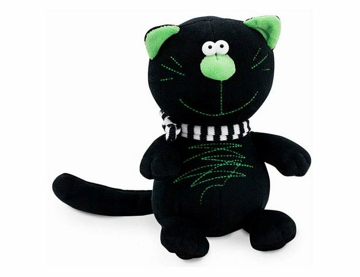 Игрушка мягкая Orange Toys "Кот Батон черный", размер 20 см