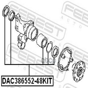 Подшипник ступичный задний Febest арт. dac386552-48kit