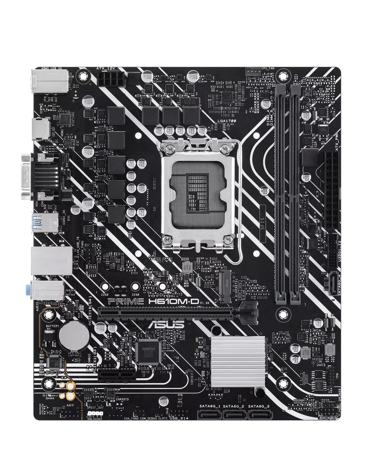 Материнская плата ASUS PRIME H610M-D, microATX, чипсет Intel H610