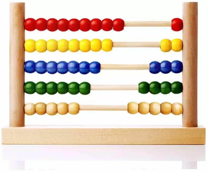 Детские счеты КНР деревянные, проволочные оси, от 3 лет