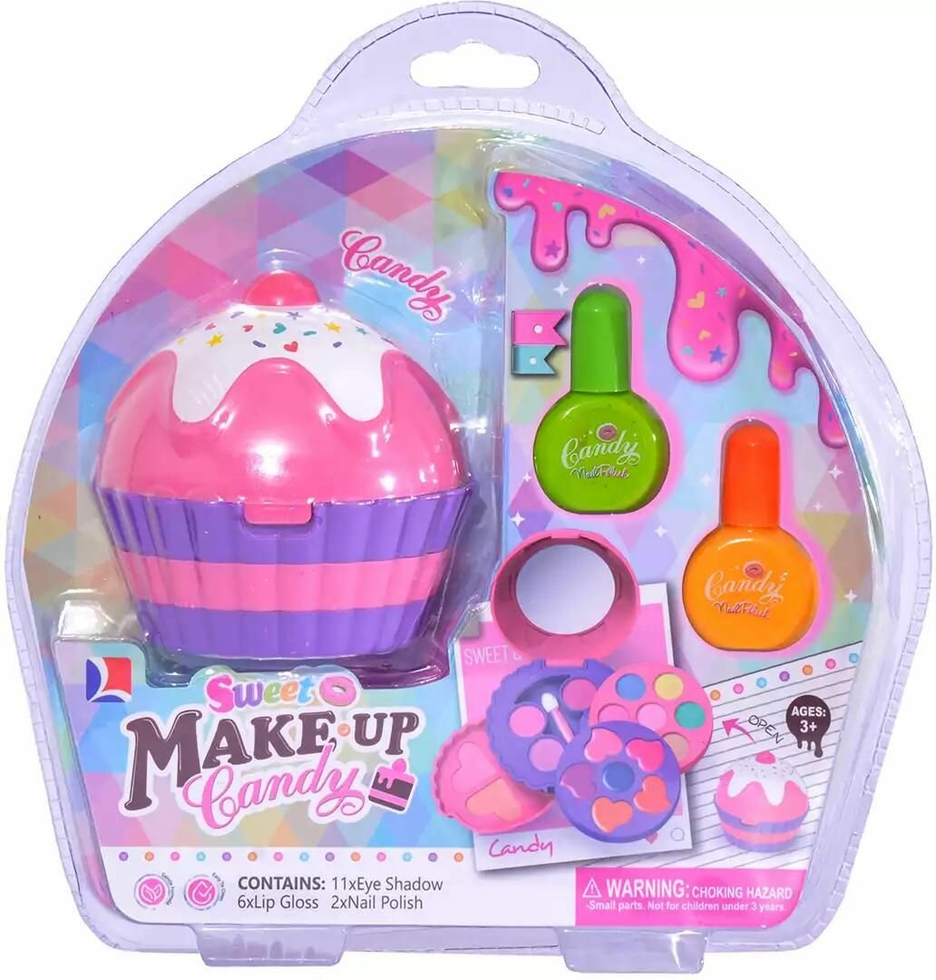 Набор детской косметики КНР помады, тени для век, кисть, зеркало