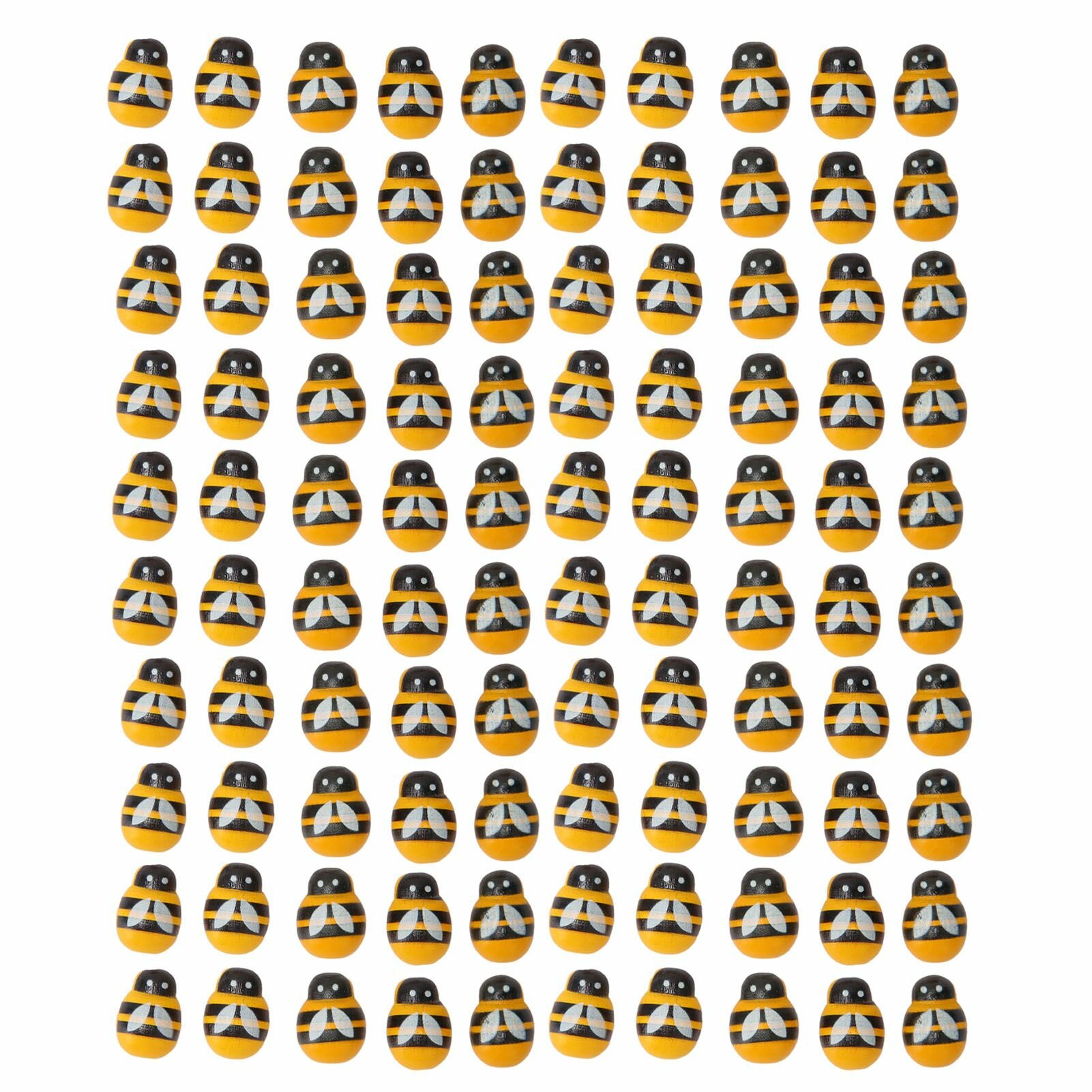 100 деревянных пчелок для декора, самоклеящиеся