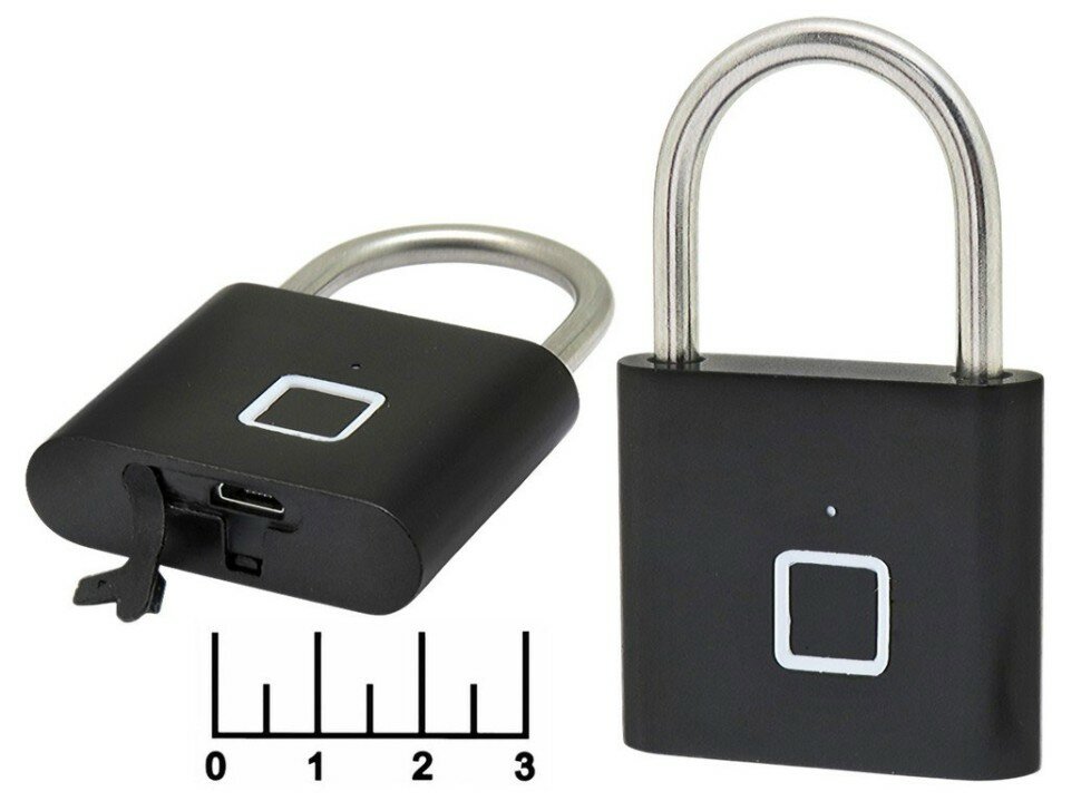 Замок навесной электронный с отпечатком пальца