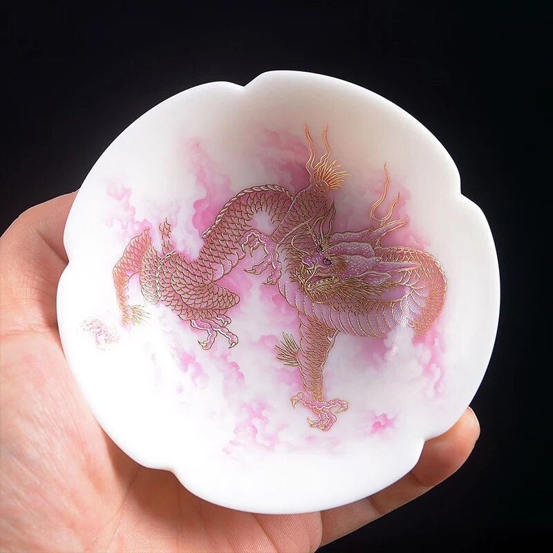 Керамические чашки sweet lemon Пекинская опера, 70ml, Розовый