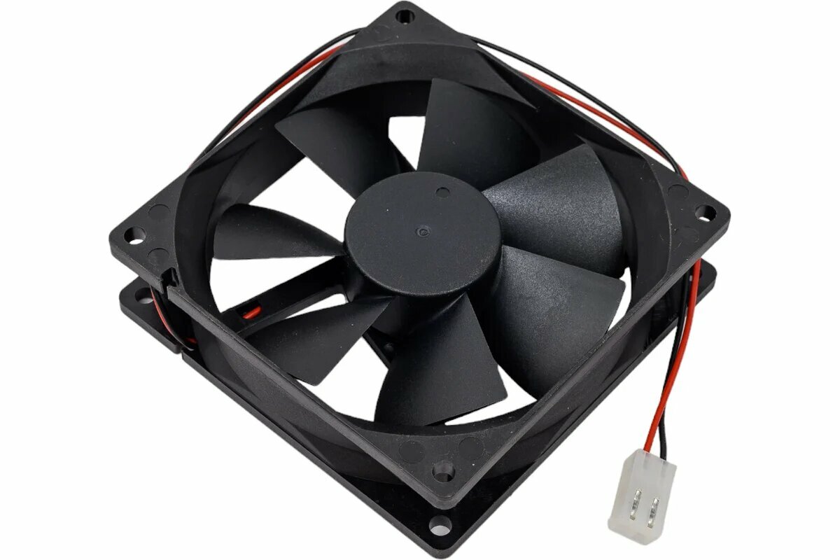 Вентилятор д/корпуса 92x92x25 iRU, 12V, 1400 об/мин, 19дБ, 3-pin + 4-pin Molex (FCL9025)