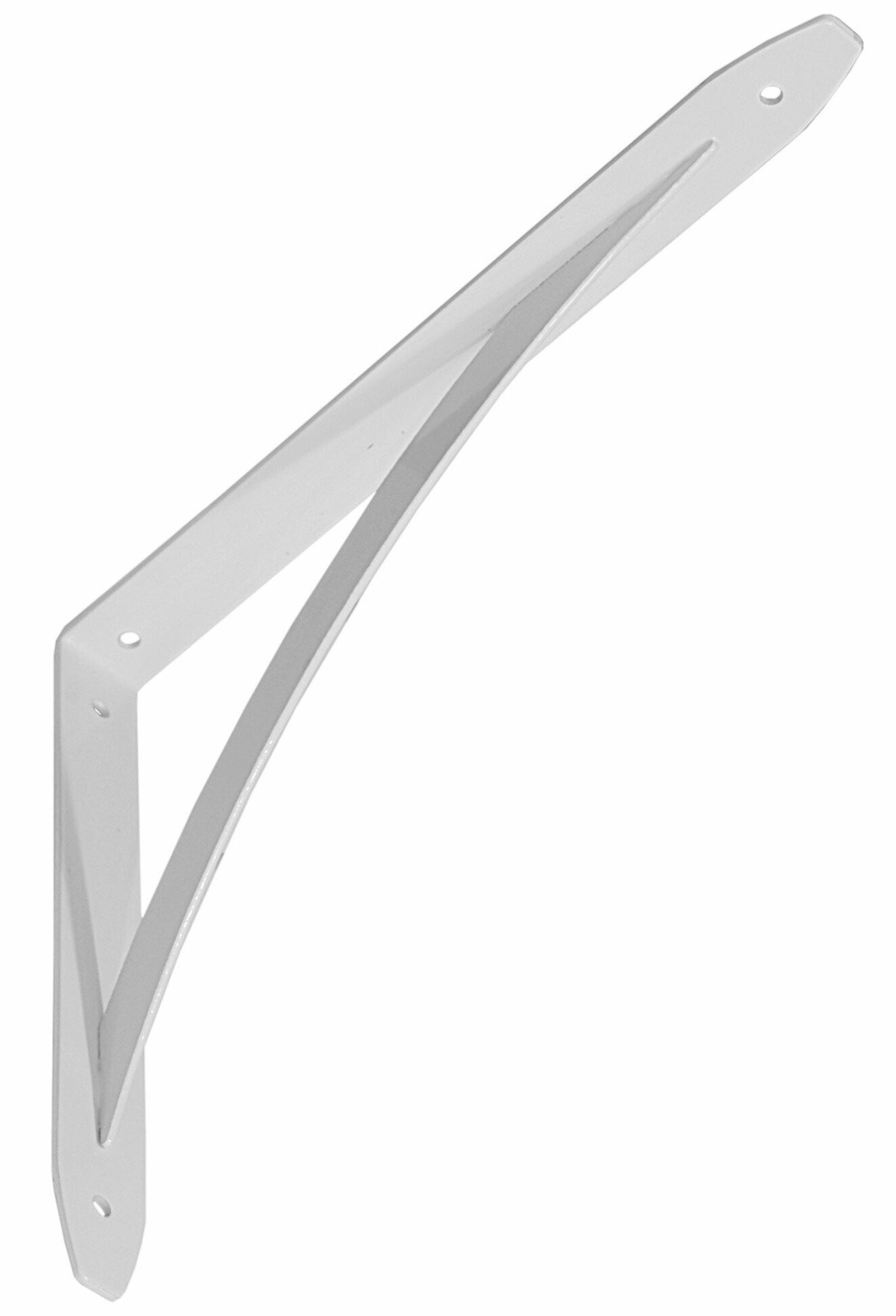 Кронштейн для полки Rock Solid Connection / Рок Солид Конекшн Domax WSL 250 с дугообразной перекладиной стальной, белый, 250×200мм / держатель