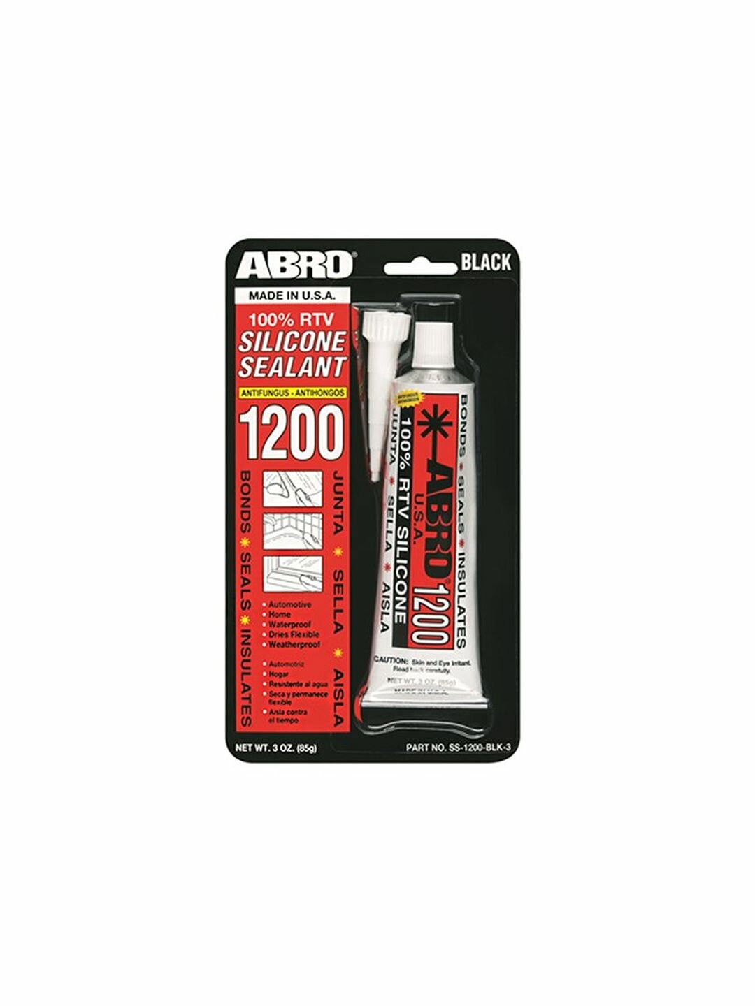 Герметик силиконовый / ABRO SS1200BLK3