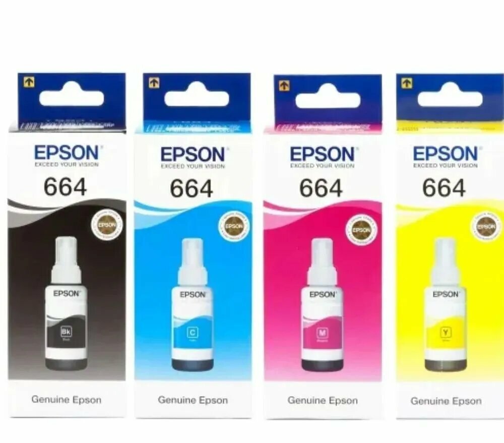 Epson Чернила, оригинал, Голубой (cyan), Пурпурный (magenta), 4 шт