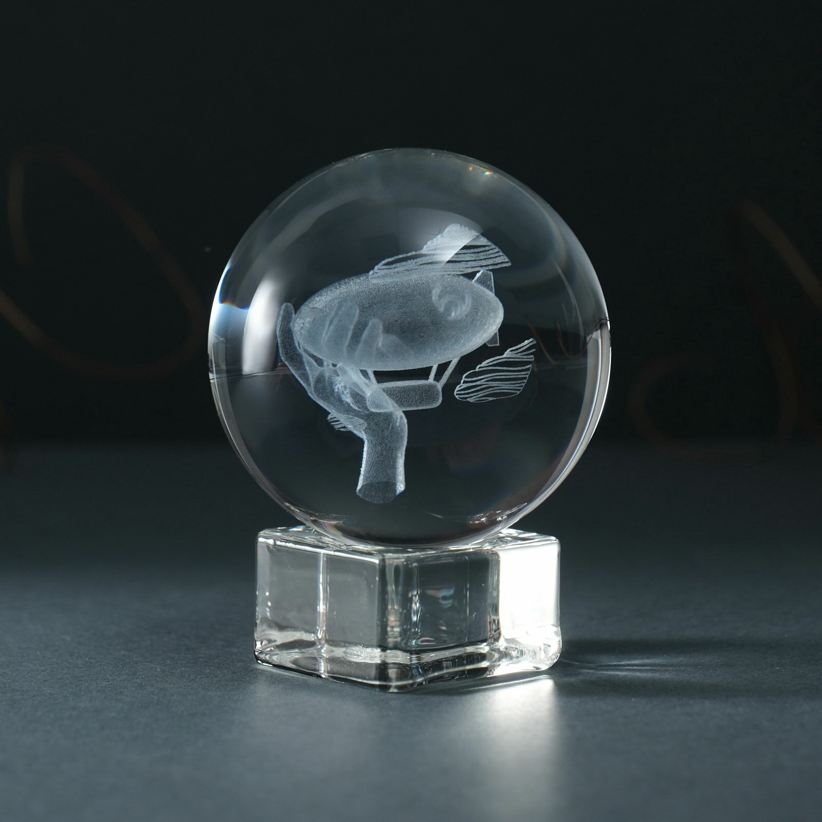 Фигурка стекло шар "Дирижабль", d=6 см, тематика праздника: 23 февраля