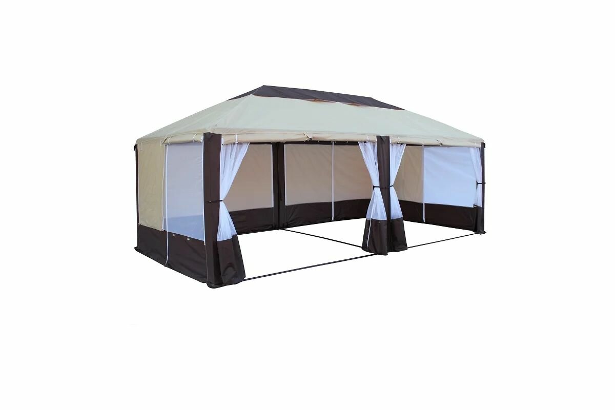 Шатер Митек Пикник-элит, бежевый, москитная сетка, ветрозащитный, водостойкий