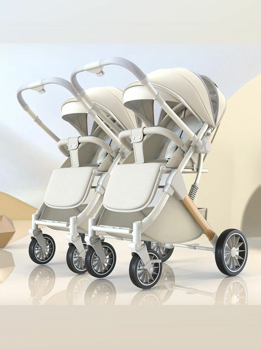 Коляска для двойни Универсальная каляска-трансформер 2в1 Всесезонные модели/С сумкой