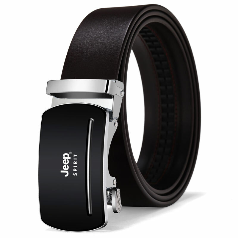 JEEP SPIRIT Jeep Automatic Buckle Top Grain Cow Leather Single Item Leather Belts Unisex 115